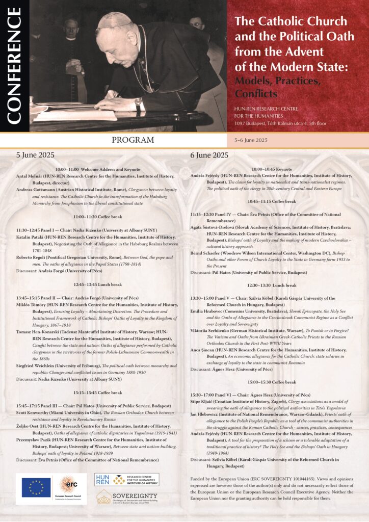 Upcoming Conference: "The Catholic Church and the Political Oath from ...